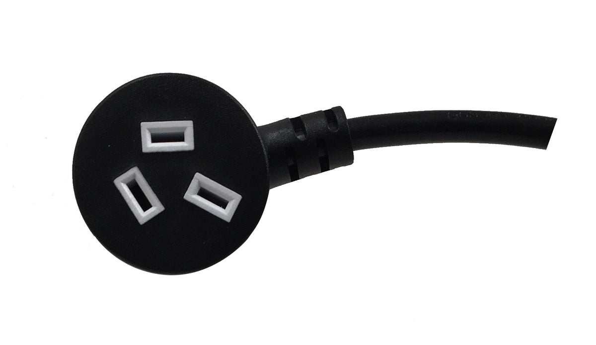 DL 1 Meter Piggyback Power IEC Cable 3 Pin Plug 240V 10Amp SAA Approve ...